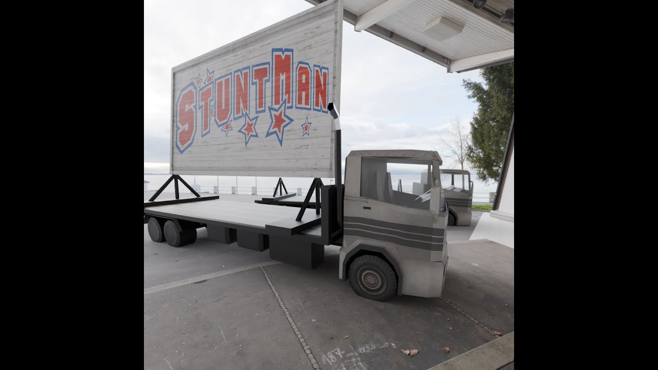 Stunt Sign on Truck - Breaking Sign Test (2 pieces) BeamNG - YouTube
