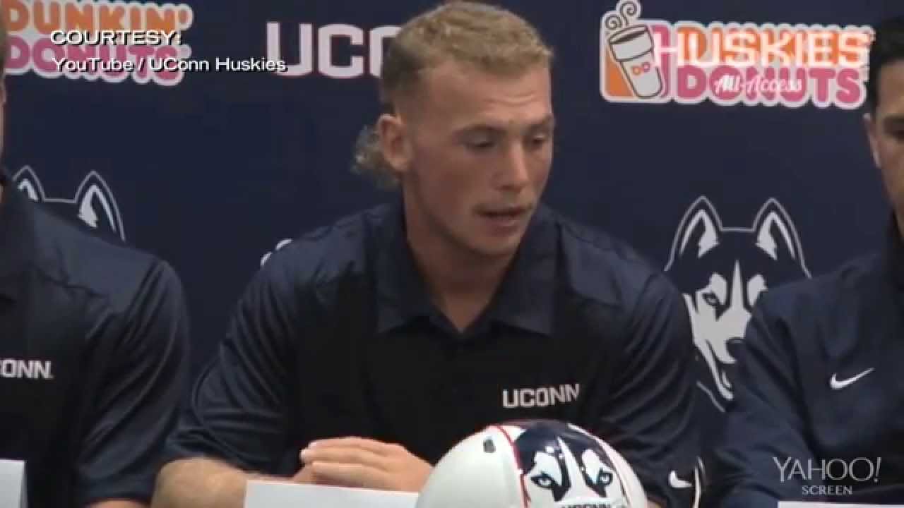 UConn quarterback Casey Cochran has a mullet and a mustache and is ...