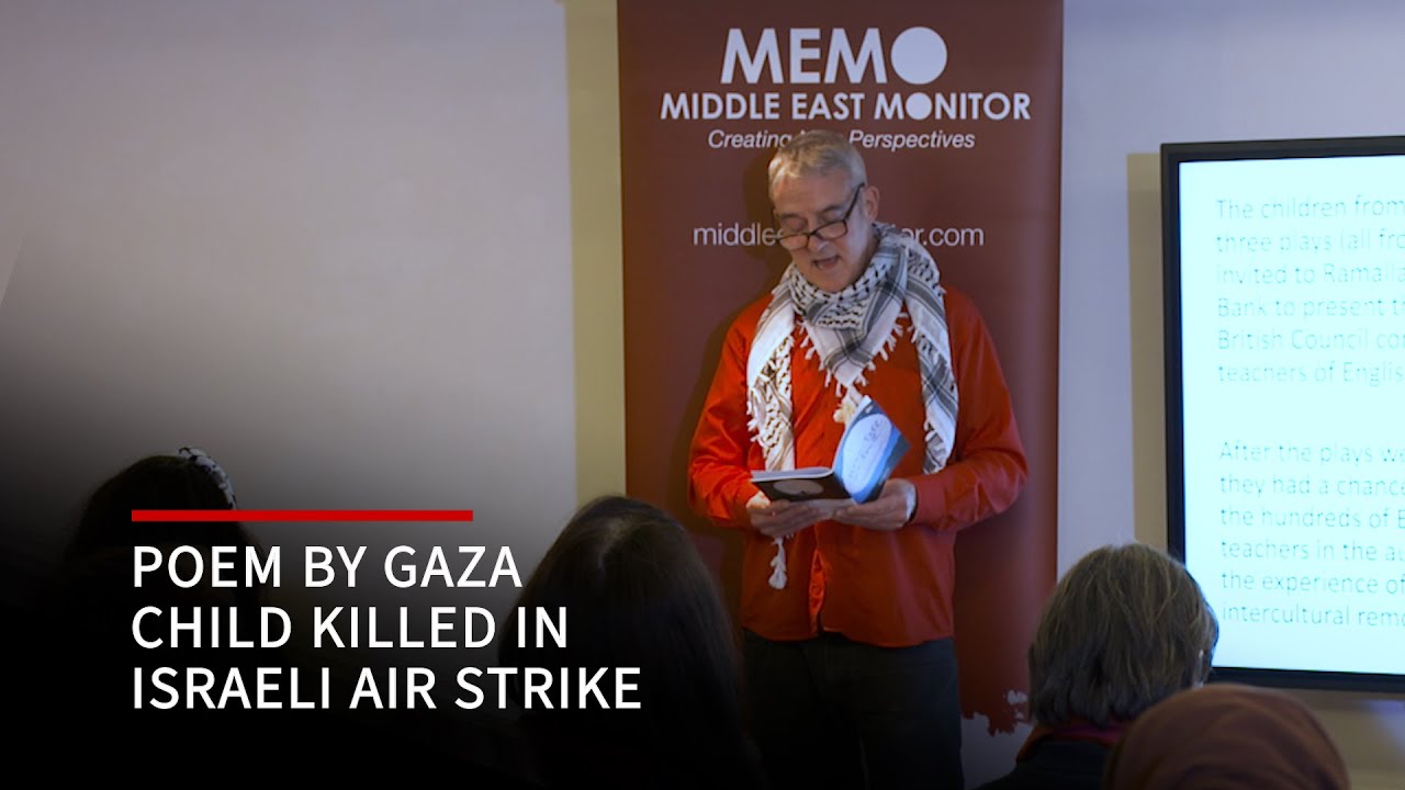 Emotional reading of poem by Gaza child killed by Israeli air strike ...