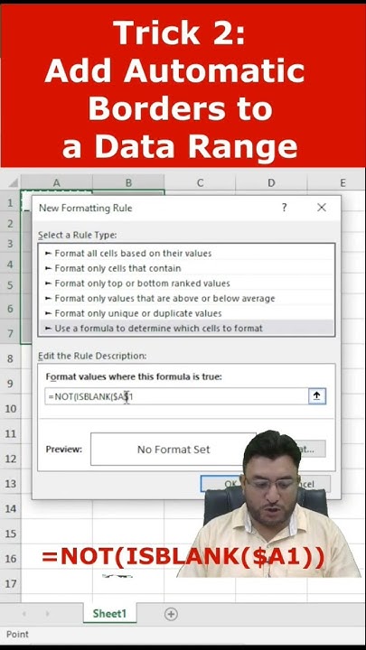Trick 2:How to apply borders across a data range automatically? #shorts #excel #microsoftexcel ...