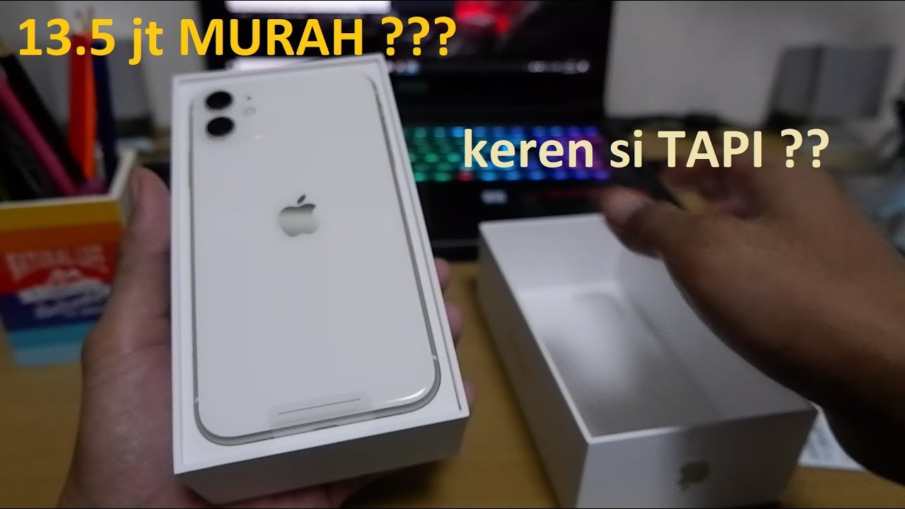 Unboxing iPhone 11 warna putih KEREN banget !!! - YouTube