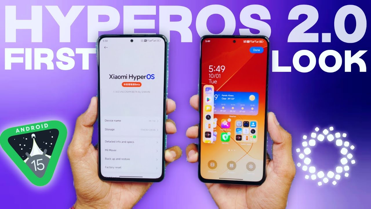 HyperOS 2.0 Android 15 Update FIRST LOOK - New Features, Launcher ...