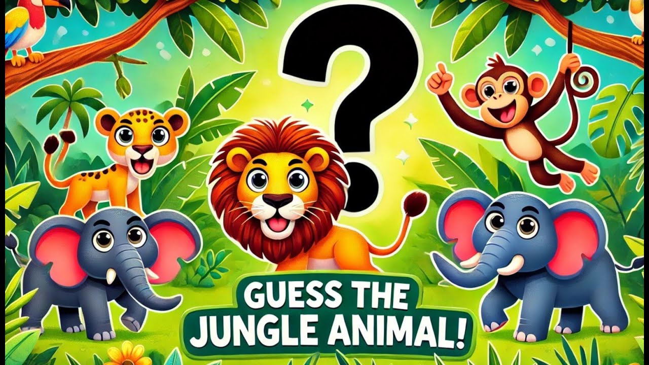 🐘Guess the Jungle Animal! 🌿🦁 | Fun Animal Quiz for Kids! 🎉 - YouTube