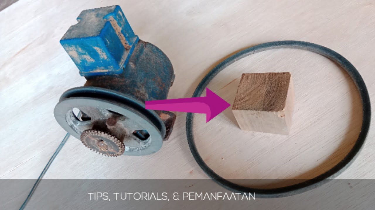 MEMBUAT PULLEY | PULLY KAYU PADA MOTOR DINAMO BEKAS POMPA AIR - YouTube