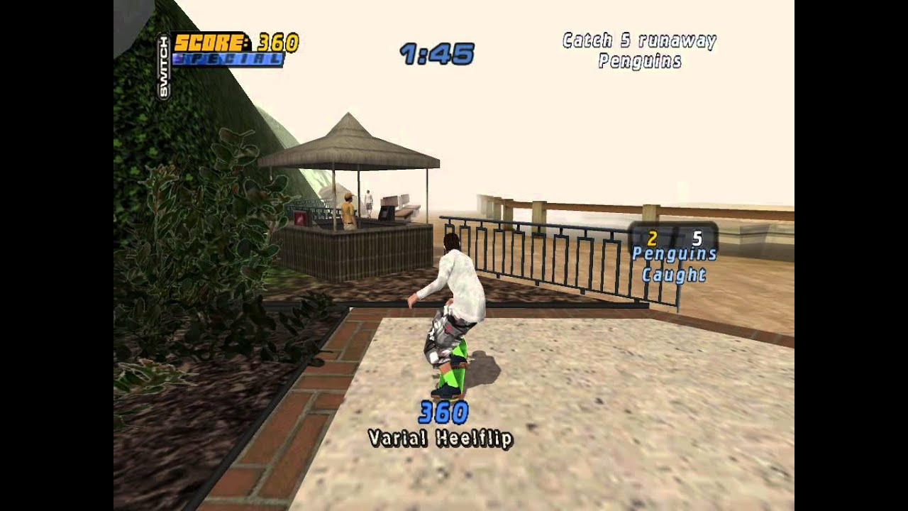 Tony Hawk Pro Skater 4 Zoo Catch the 5 runaway Penguins - YouTube