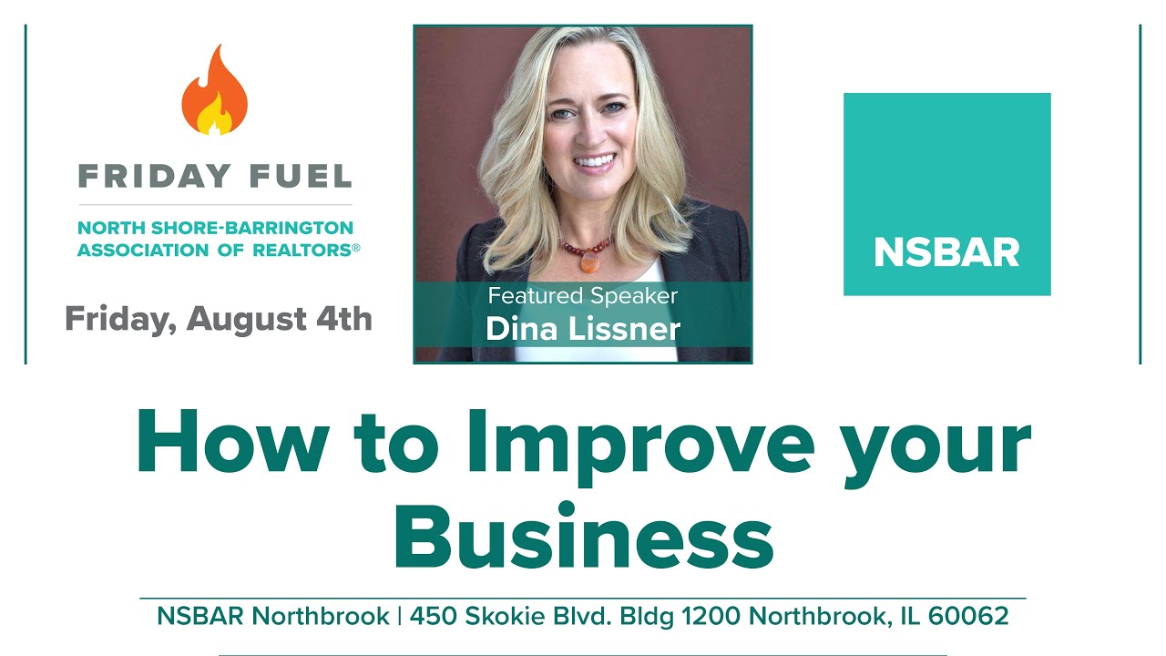 Friday Fuel presents Dina Lissner: How to Improve your Business - YouTube