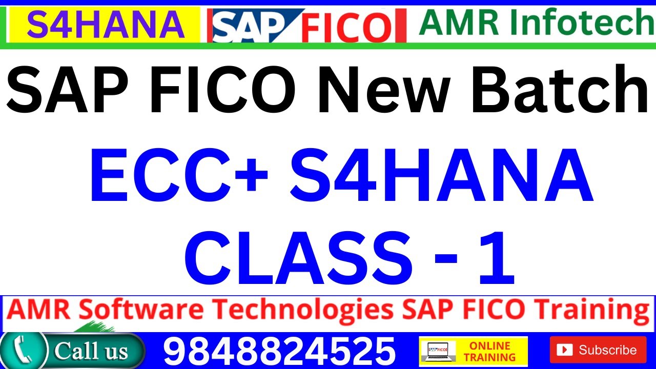 SAP FICO ECC & S4HANA CLASS 1 - SAP FICO Videos in Telugu - SAP FICO ...