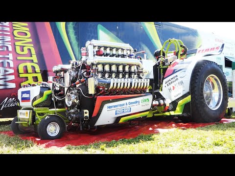 Powerfull Tractor Pulling Build - Green Fighter w/ 3x Allison V-1710 ...