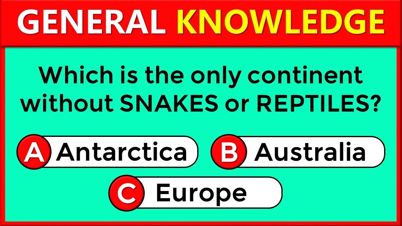 General Knowledge Quiz | Can You Answer All 30 Questions Correctly?# ...