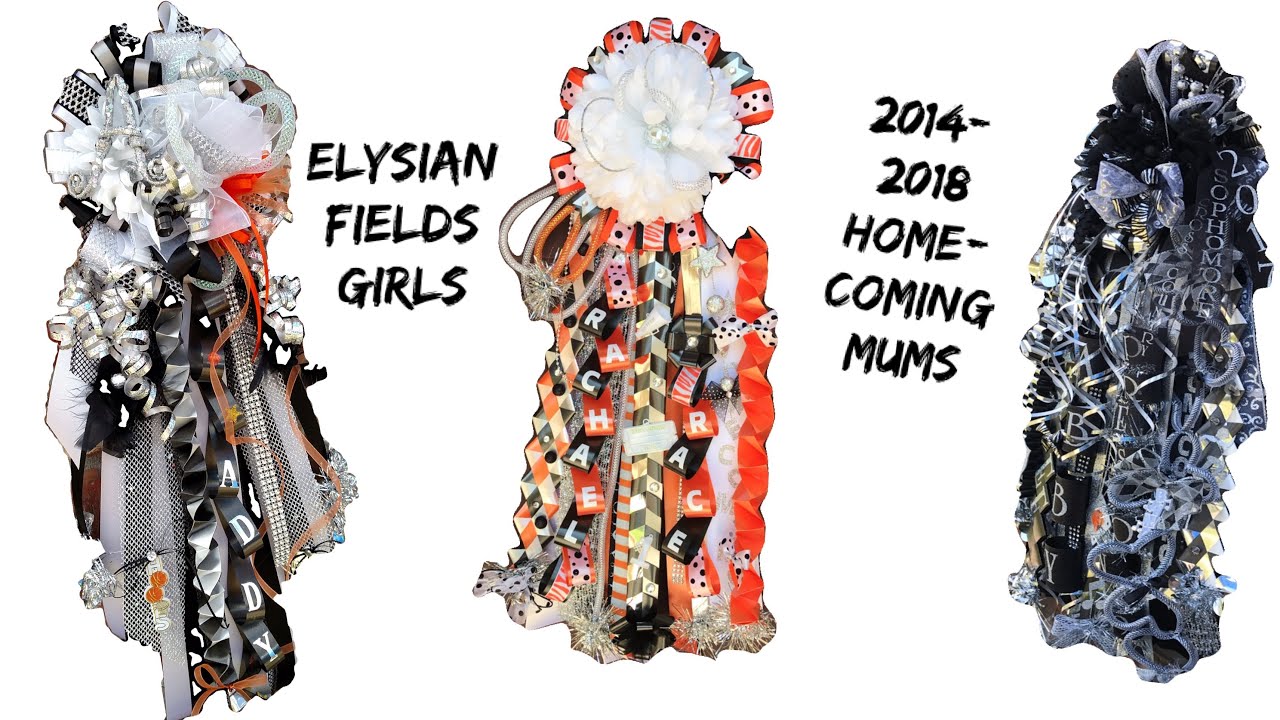 Elysian Fields Yellow jackets Girls homecoming mums By Crafty Bug - YouTube