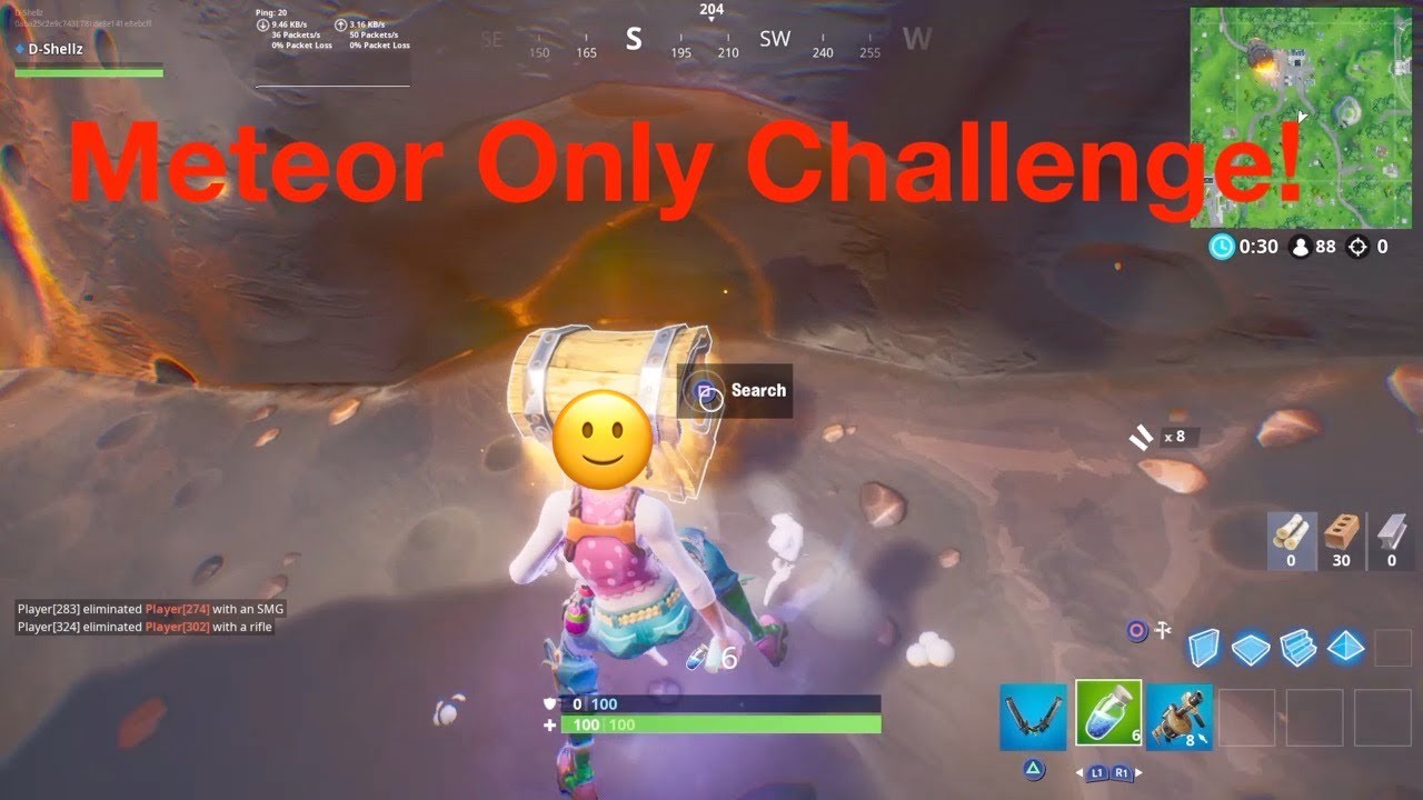 The *METEOR ONLY* Challenge In Fortnite Battle Royale! - YouTube