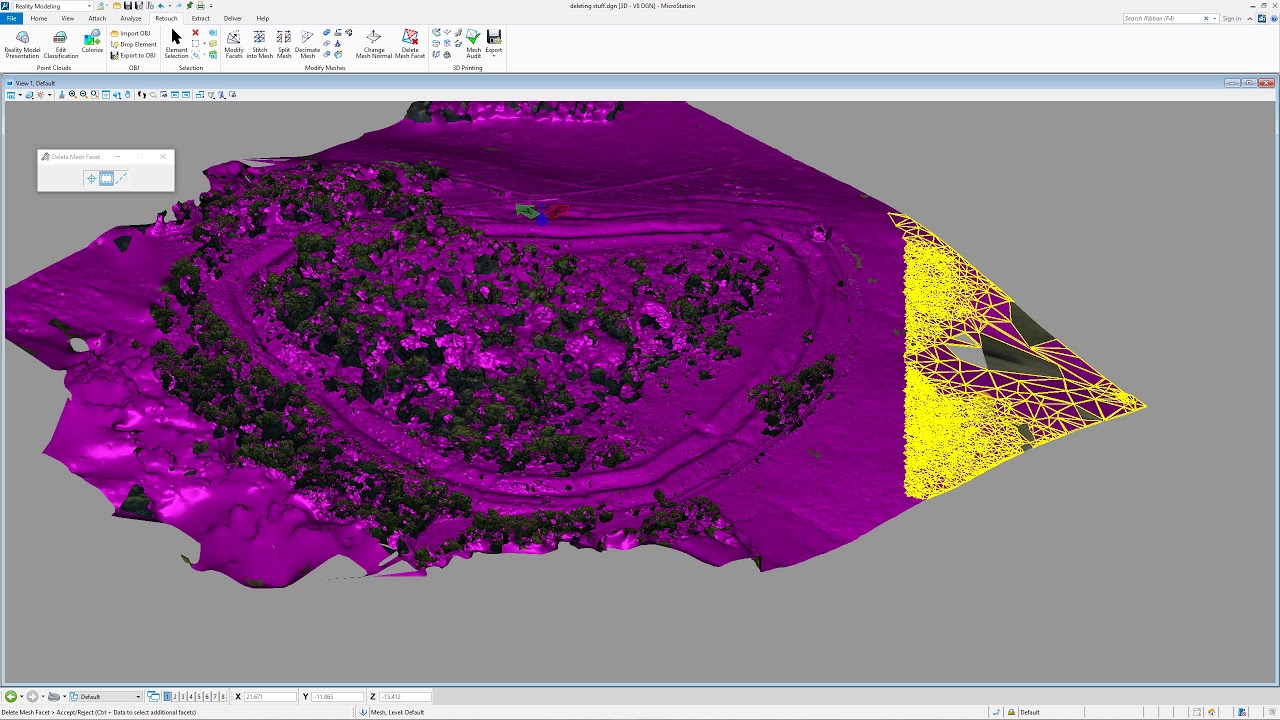 delete parts of obj and merge models microstation - YouTube