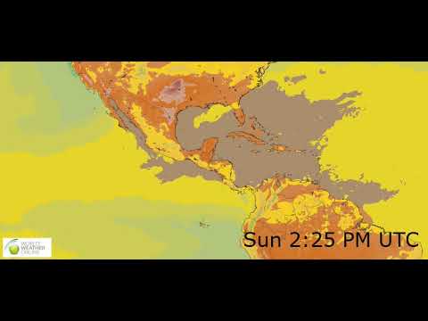 Central America Surface Temperature Weather Forecast HD: 27 Aug 2020 ...