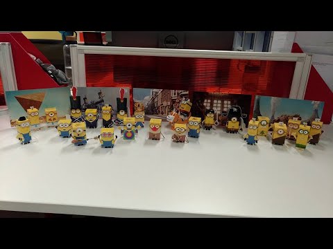 Build Your Own Minions Press-out model book開箱 - YouTube