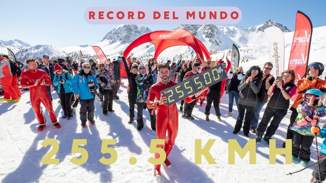 255,5kmh RECORD DEL MUNDO DE ESQUÍ, los humanos sin motor más rápidos ...