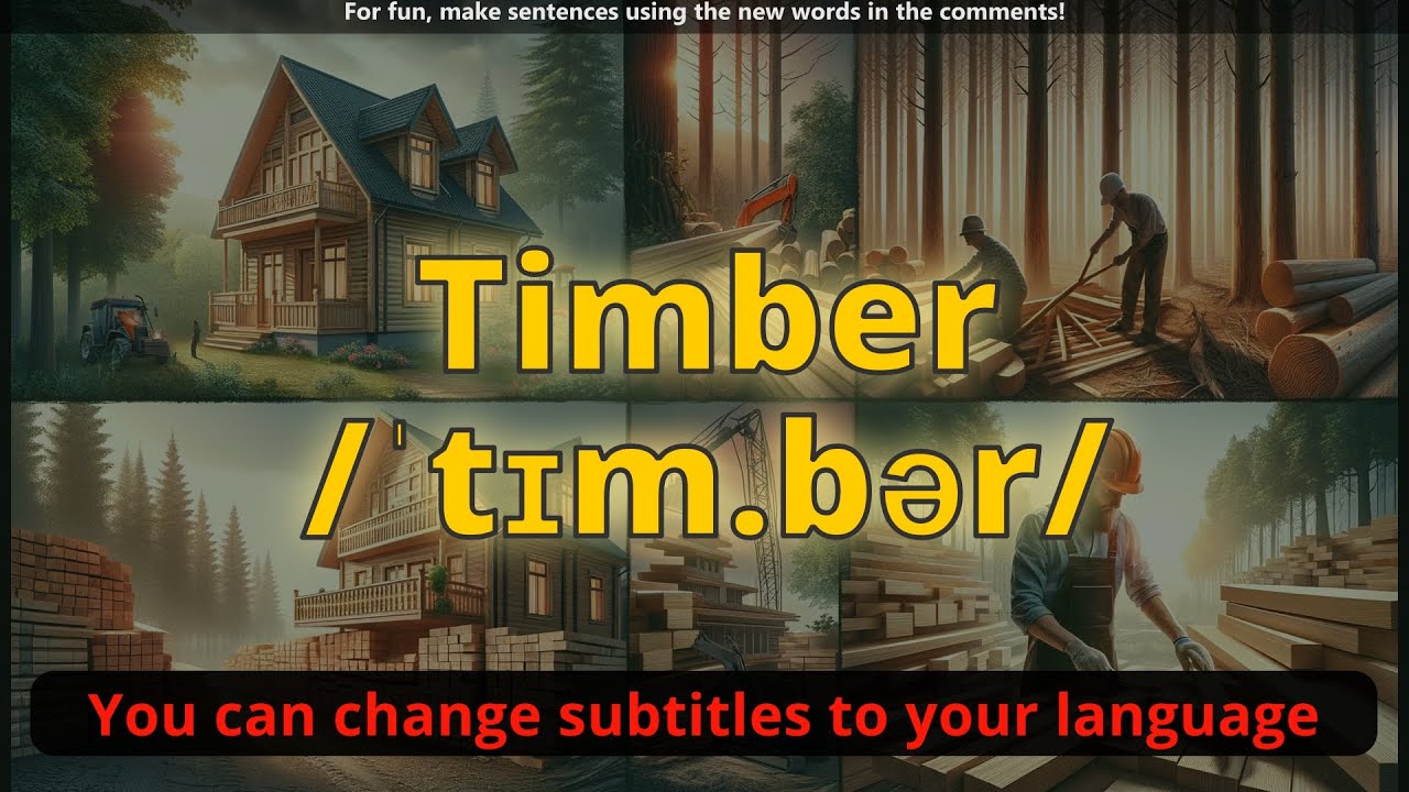 Timber meaning with 5 examples - YouTube