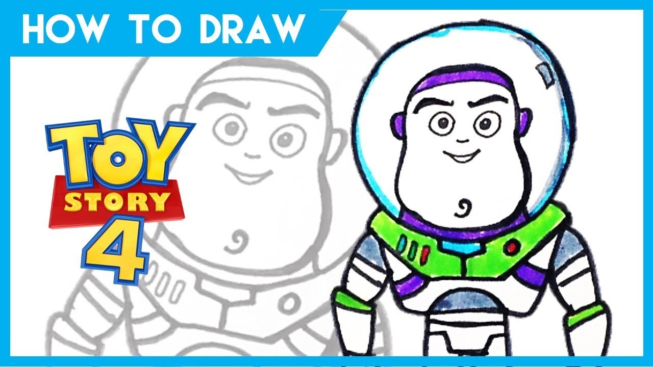 How To Draw Buzz Lightyear From Toy Story 4 | Drawing and Coloring For ...