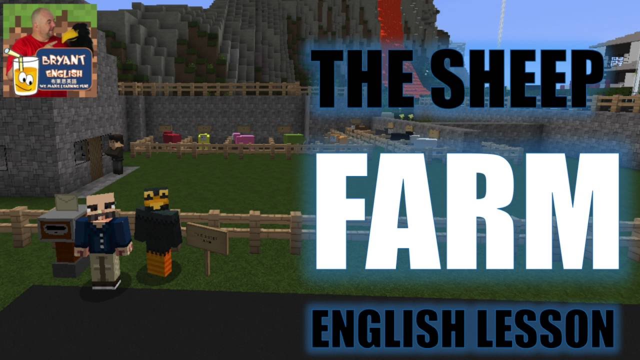 The Minecraft Sheep Farm - Colours - English Lesson #3 - YouTube