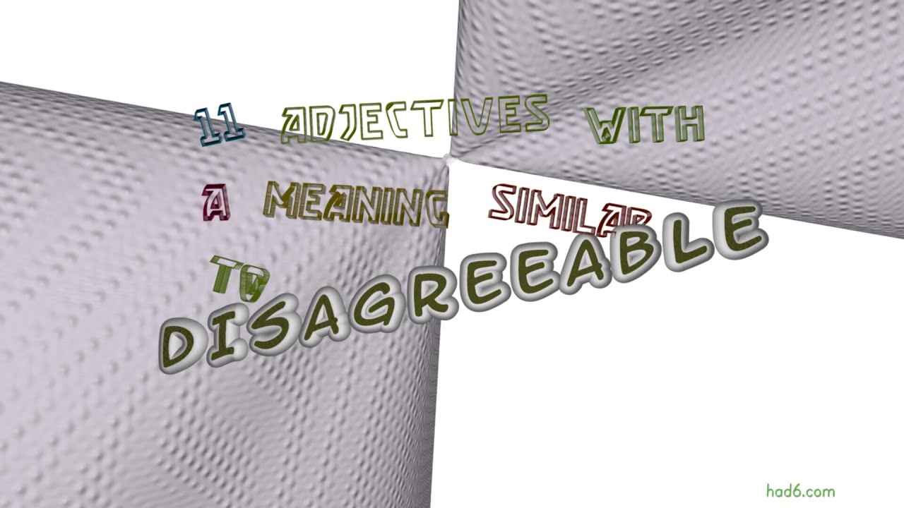 disagreeable - 15 adjectives synonym to disagreeable (sentence examples ...