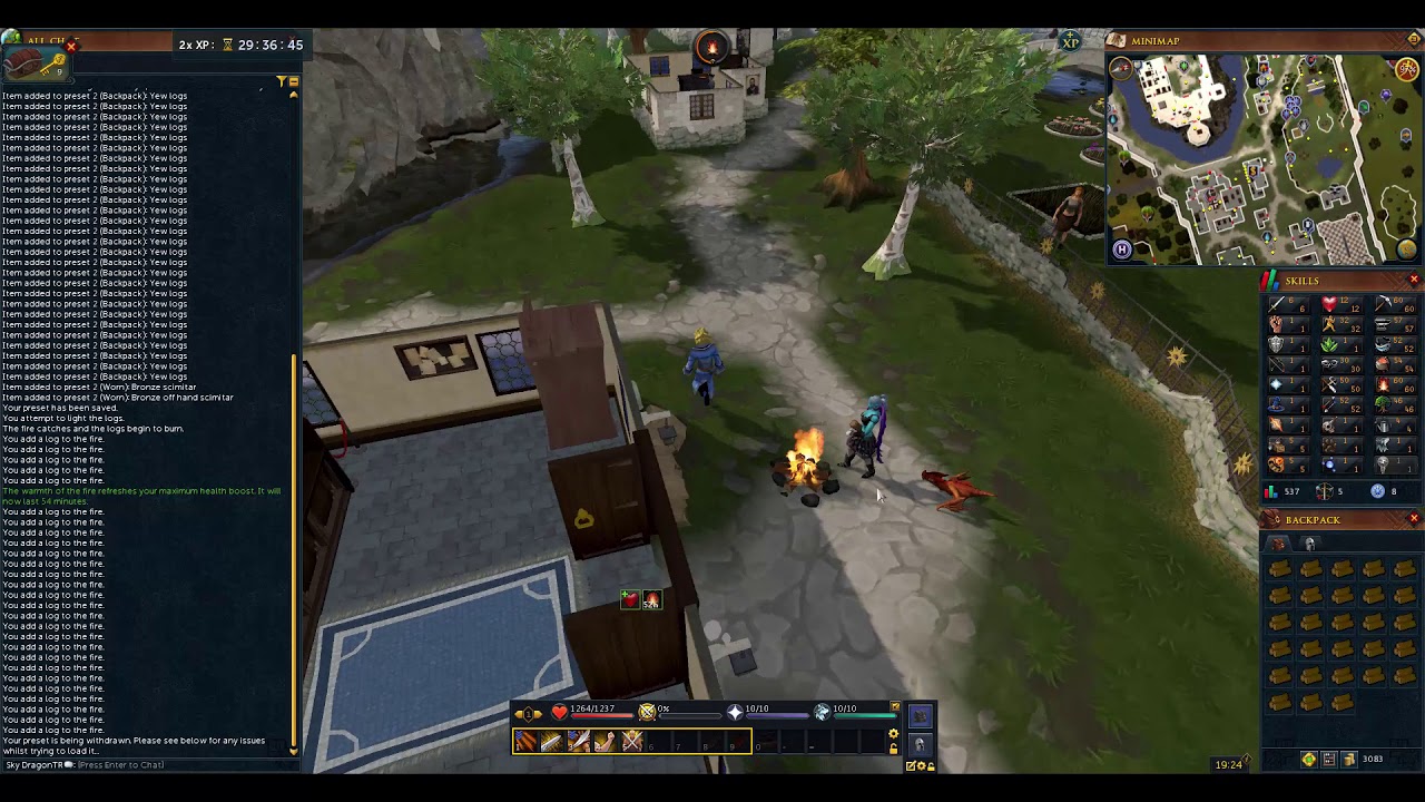 Runescape 3 - Double Exp From Scratch - Hour 19 - Firemaking Hour = Lvl ...
