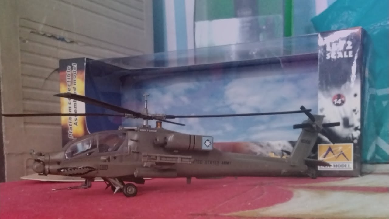 Easy model winged ace AH-64A apache 1:72 review and unboxing - YouTube