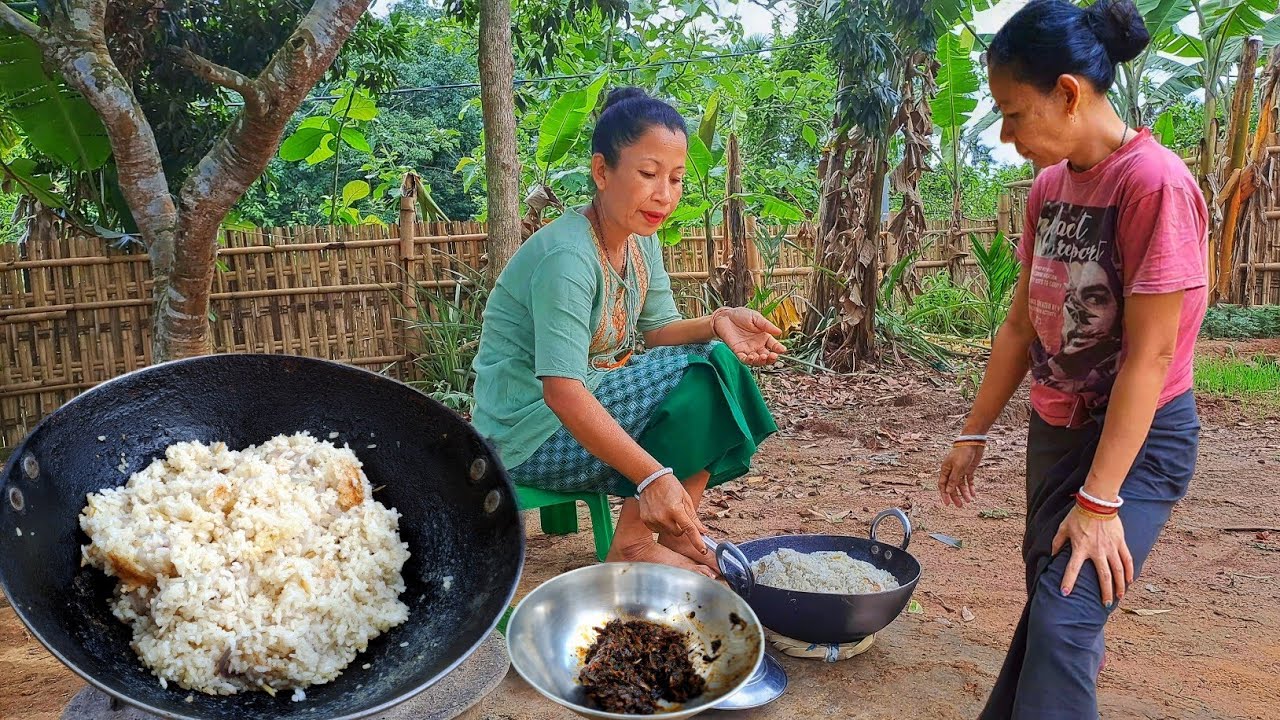 Natural Village Life Cooking In Rainy Day Traditional Dishes | Awan ...