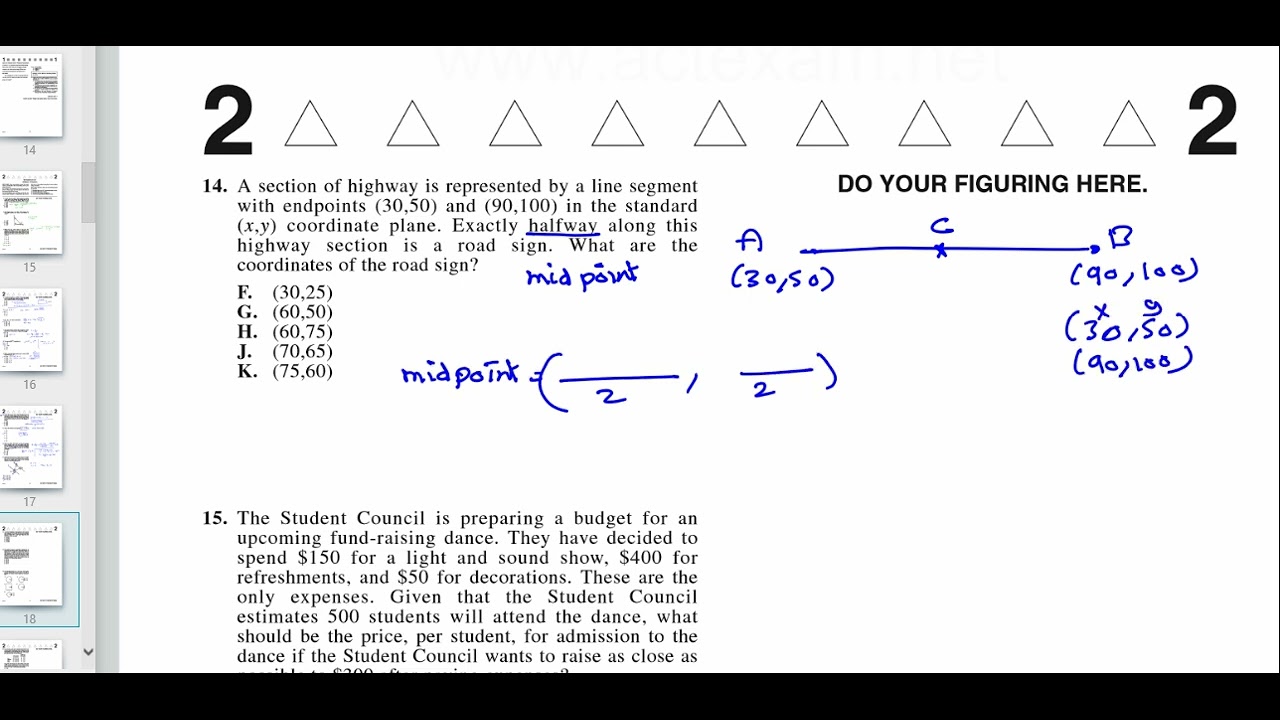 ACT MATH EXAM -2024-APRIL-G19 -SOLVE -Q14- م رابعه فراج - YouTube