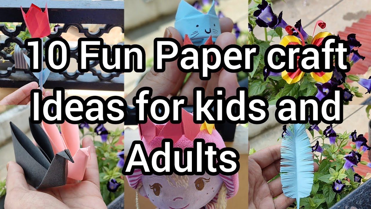 10 fun paper crafts to try | easy origami paper craft for kids and ...