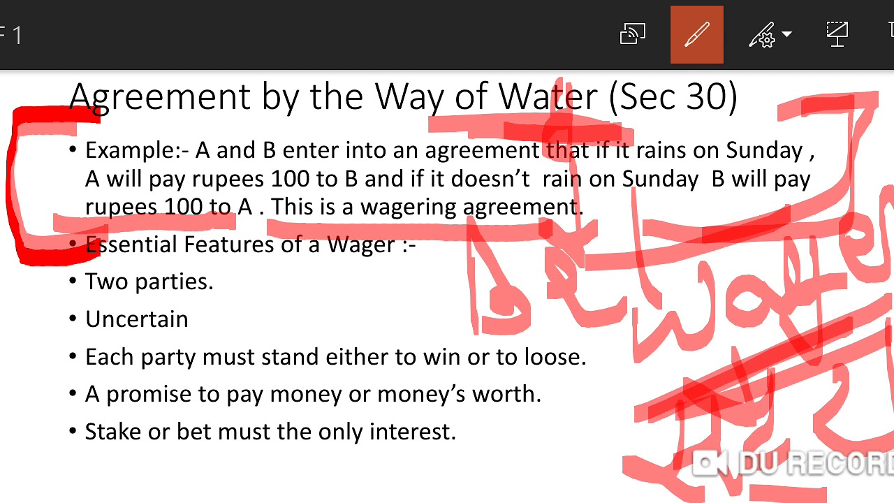 Agreement by the Way of Wager. - YouTube