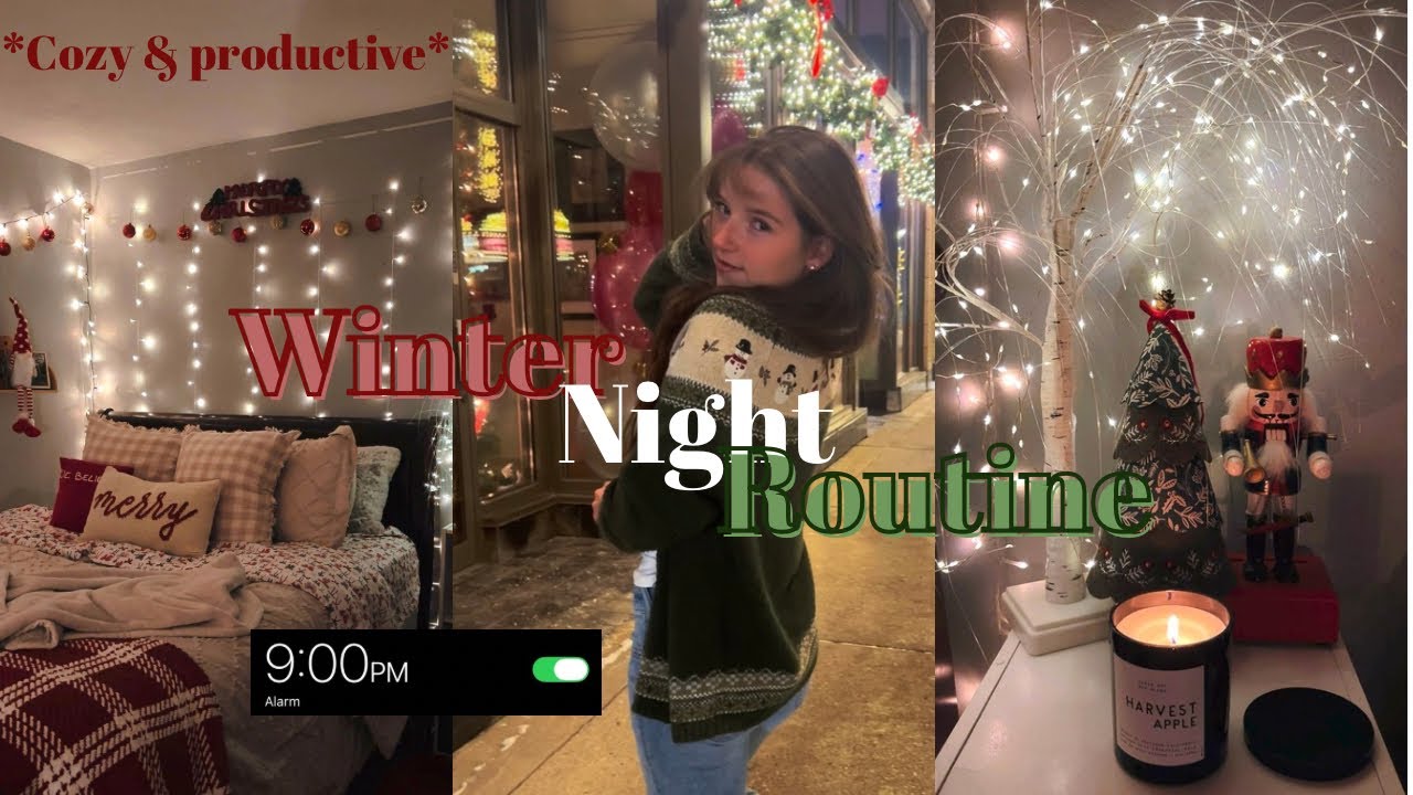 Cozy Winter Night Routine💤 ☃️| hot cocoa, insta pics & more - YouTube