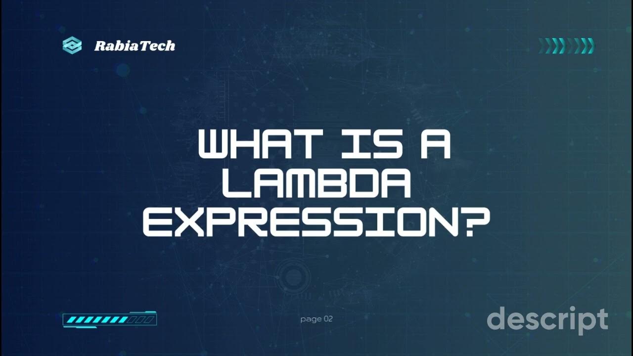 Lambda Expression in C# - YouTube
