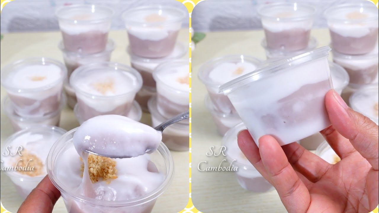 Coconut Taro Pudding | របៀបធ្វើនំត្រាវខ្ទិះ រសជាតិឆ្ងាញ់ - YouTube