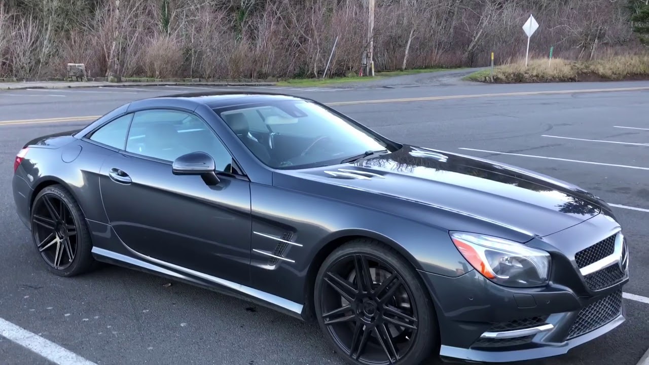 2016 Mercedes SL550 Tuned Revs Exhaust Launch - YouTube