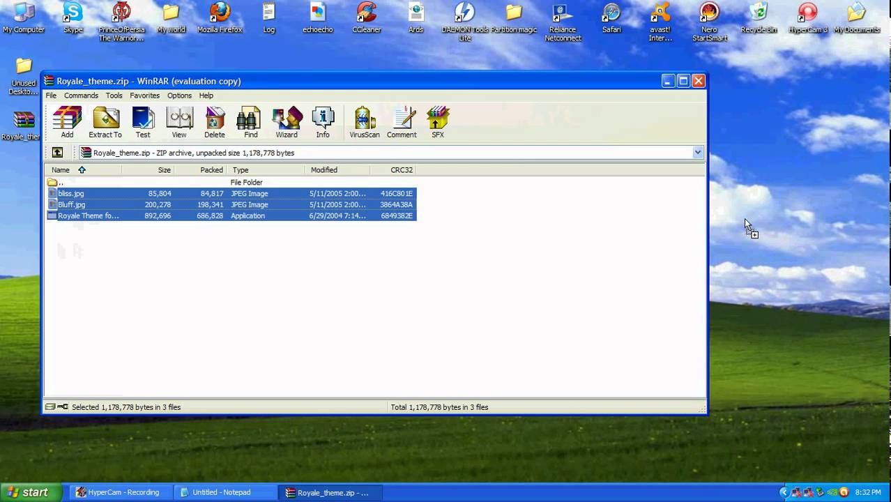 How to install Win XP royale Noir theme - YouTube