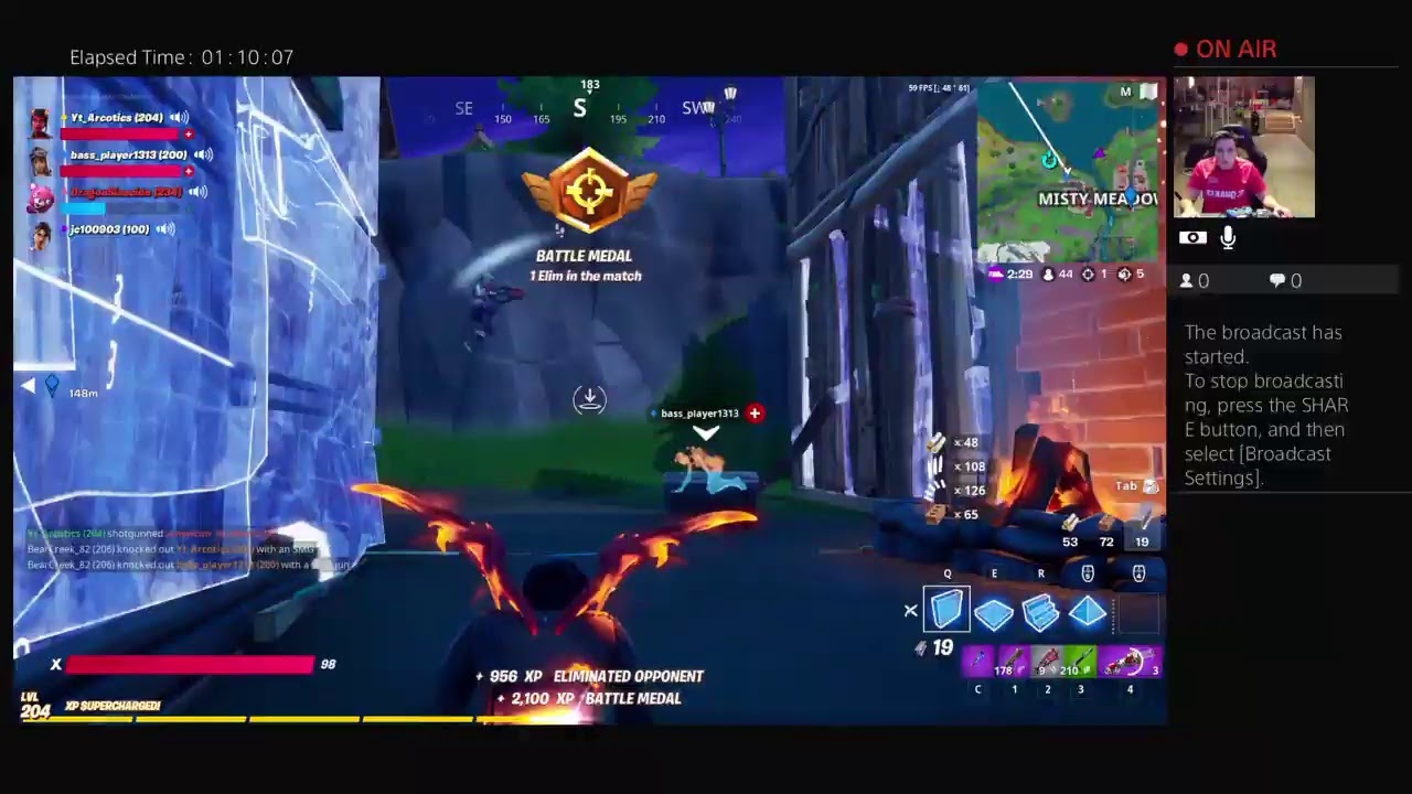 Fortnite gameplay- play with erica - YouTube