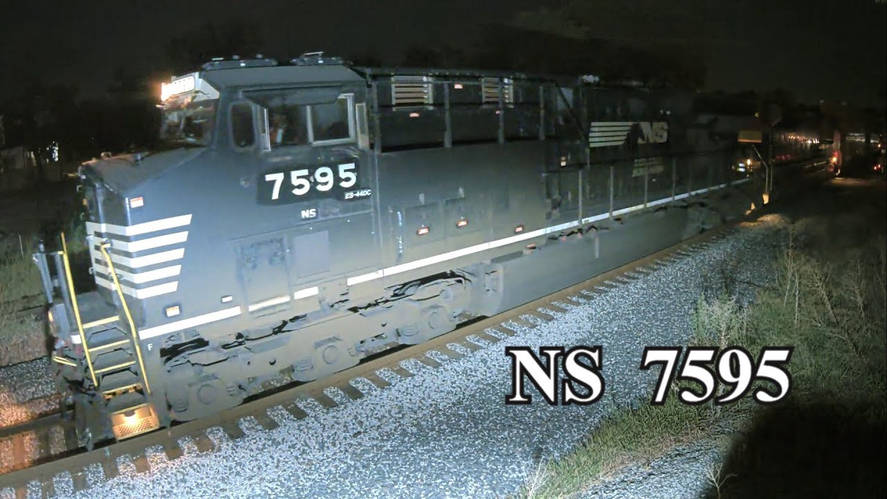 NS 7595 GE ES40DC Leads CPKC Train past Live Cam August 28 2023 - YouTube