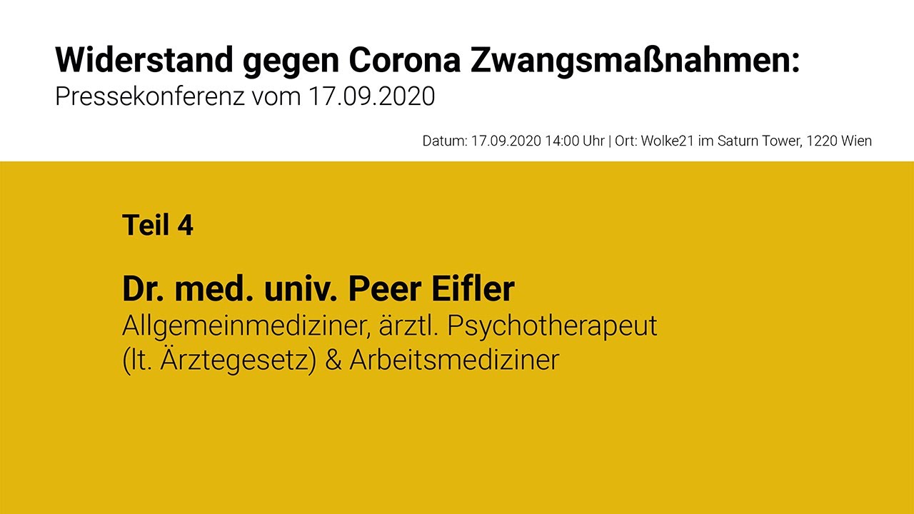 Widerstand gegen Corona Zwangsmaßnahmen – Pressekonferenz vom 17.09. ...