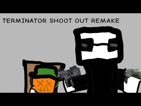 The Terminator police station shootout melon playground remake - YouTube
