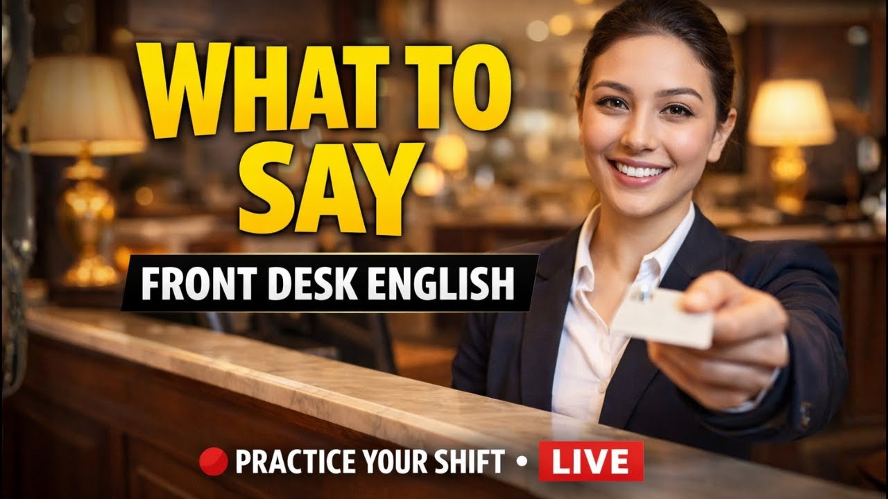 Front Desk English: What To Say On Your First Day (Virtual Shift) - YouTube