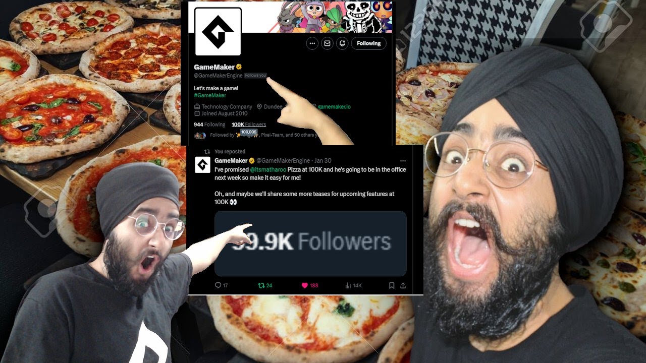 GameMaker has to give Matharoo a pizza - YouTube