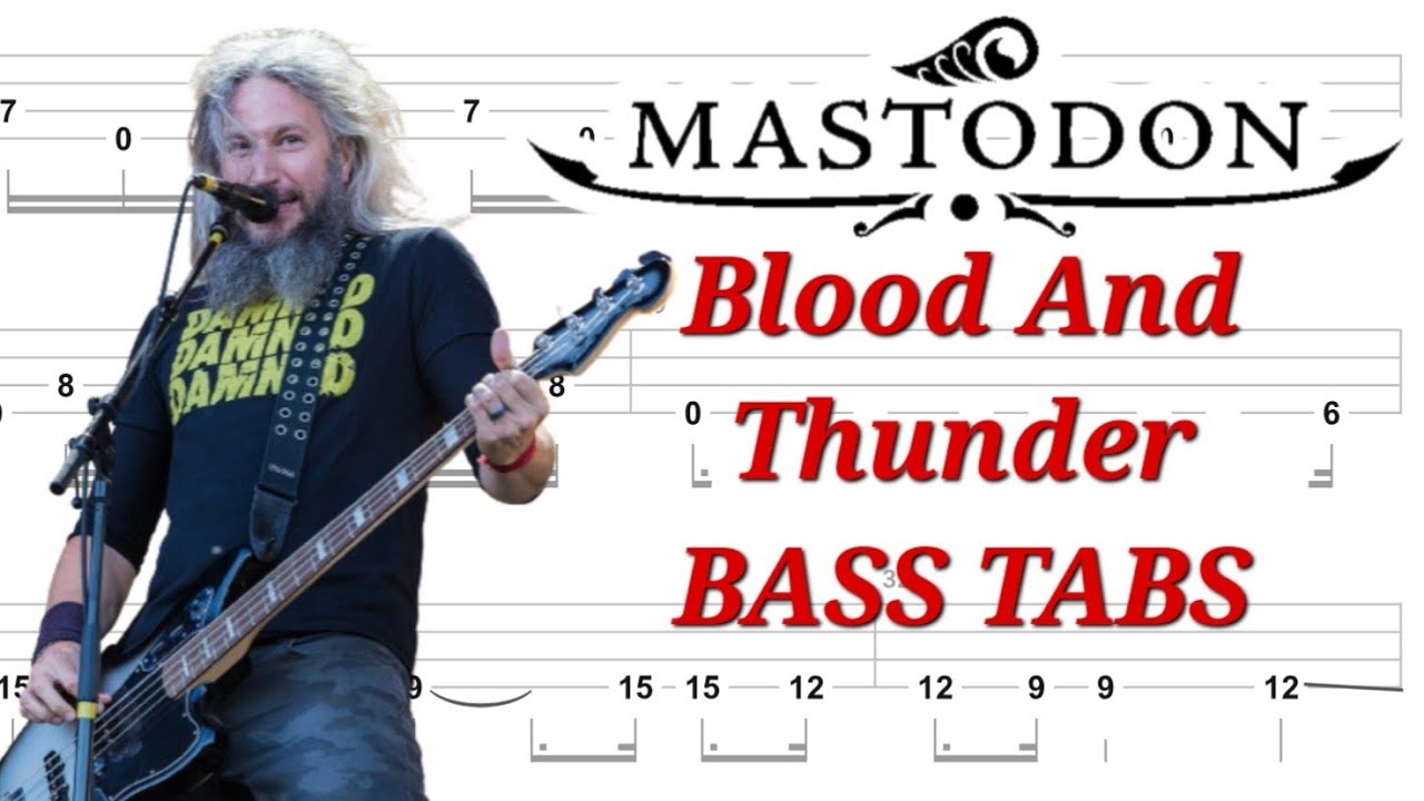 Mastodon - Blood And Thunder BASS TABS | Cover | Tutorial | Lesson - YouTube