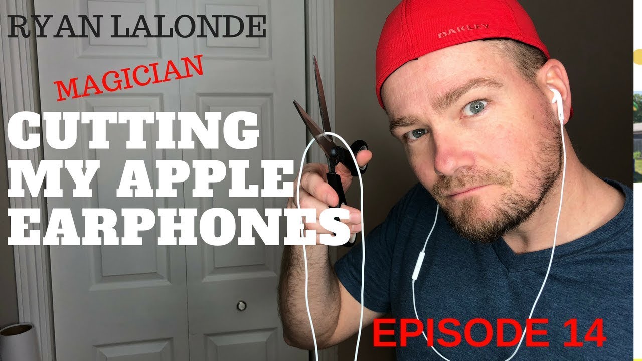 HOW TO CUT YOUR APPLE EARPHONES. - YouTube