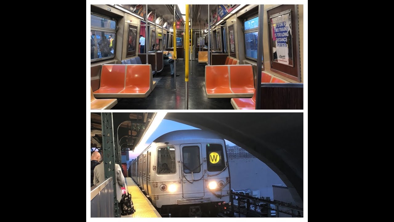 On Board the R46 on the W Train from Astoria - Ditmars Blvd to ...