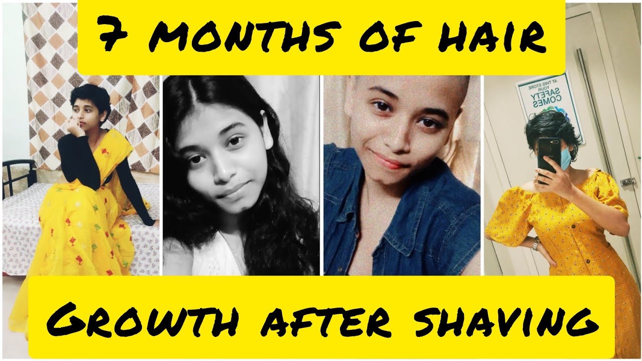 (7) How fast does hair grow? || I shaved my head || 7 month hair growth ...