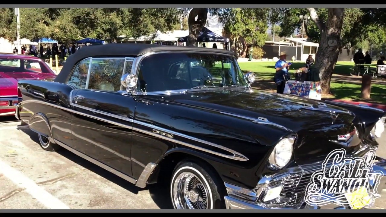 CALI SWANGIN: 1956 Chevy Bel Air Lowrider, Platinum CC - YouTube