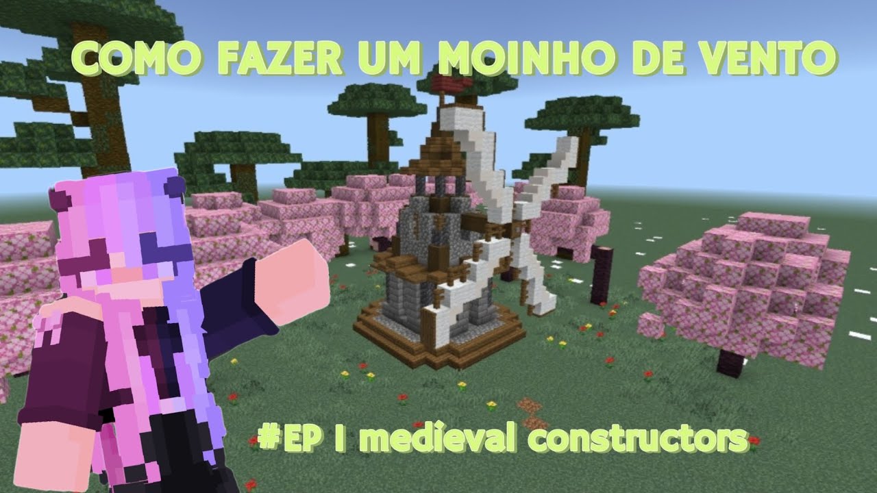 Como fazer um moinho de vento medieval no minecraft (tutorial passo a ...