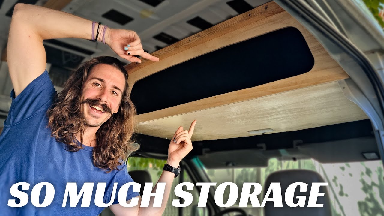 Maximize Your Van Space: Overhead Storage Shelf Build - YouTube