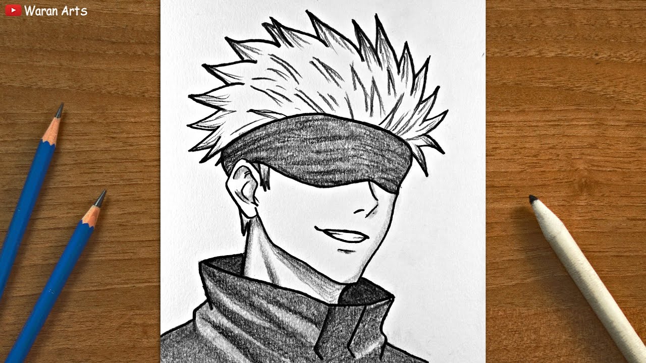 How to draw Gojo Satoru | Anime drawing tutorial easy for beginners ...