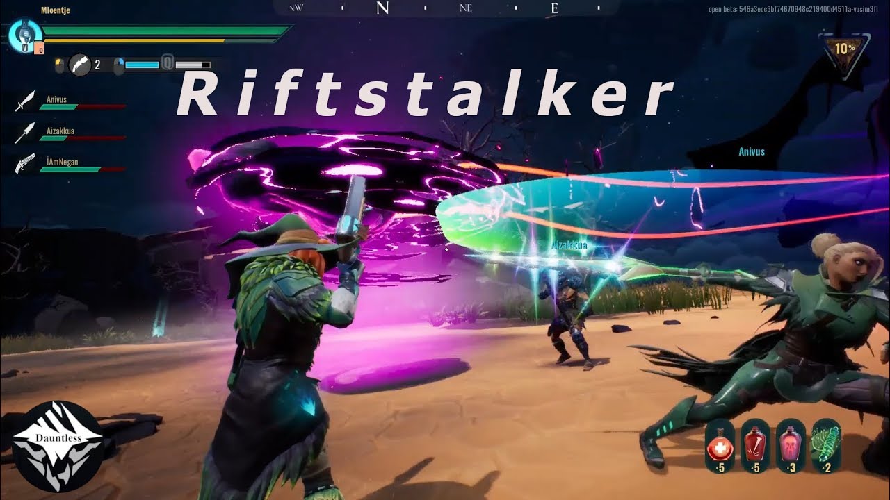 Dauntless : Riftstalker fight and look in to its gear - YouTube
