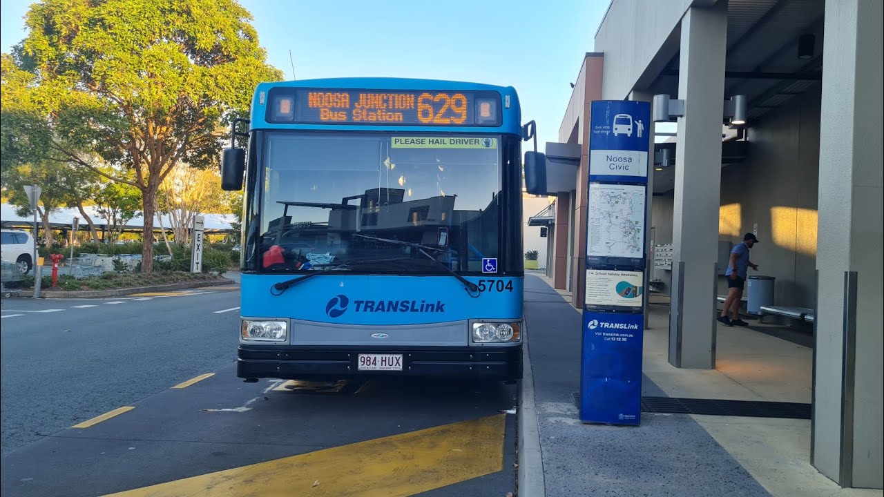 5704 *LOUD* Volvo B12BLE Bustech VST on route 629 Noosa Junction ...